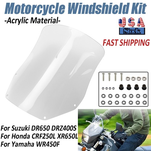 Windshield Wind Screen Deflector Cover Kit For Suzuki DR650 DRZ400S ...