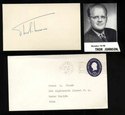 Thor Johnson D.1975 Conductor Signed 3" x 5" Index Card | eBay