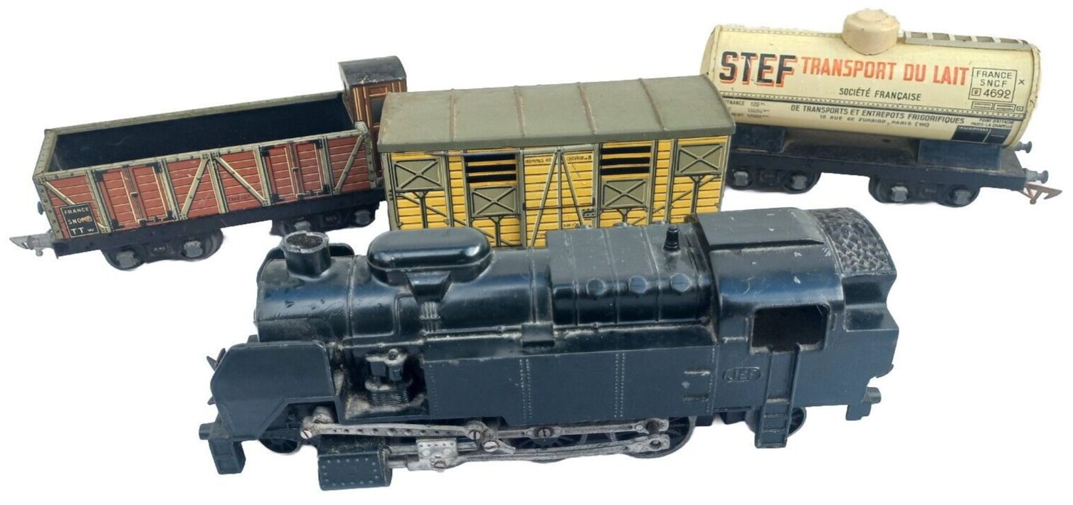 Train Jep série 60 ap5 type SNCF 131 échelle O lot 3 wagons Jep STEF | eBay