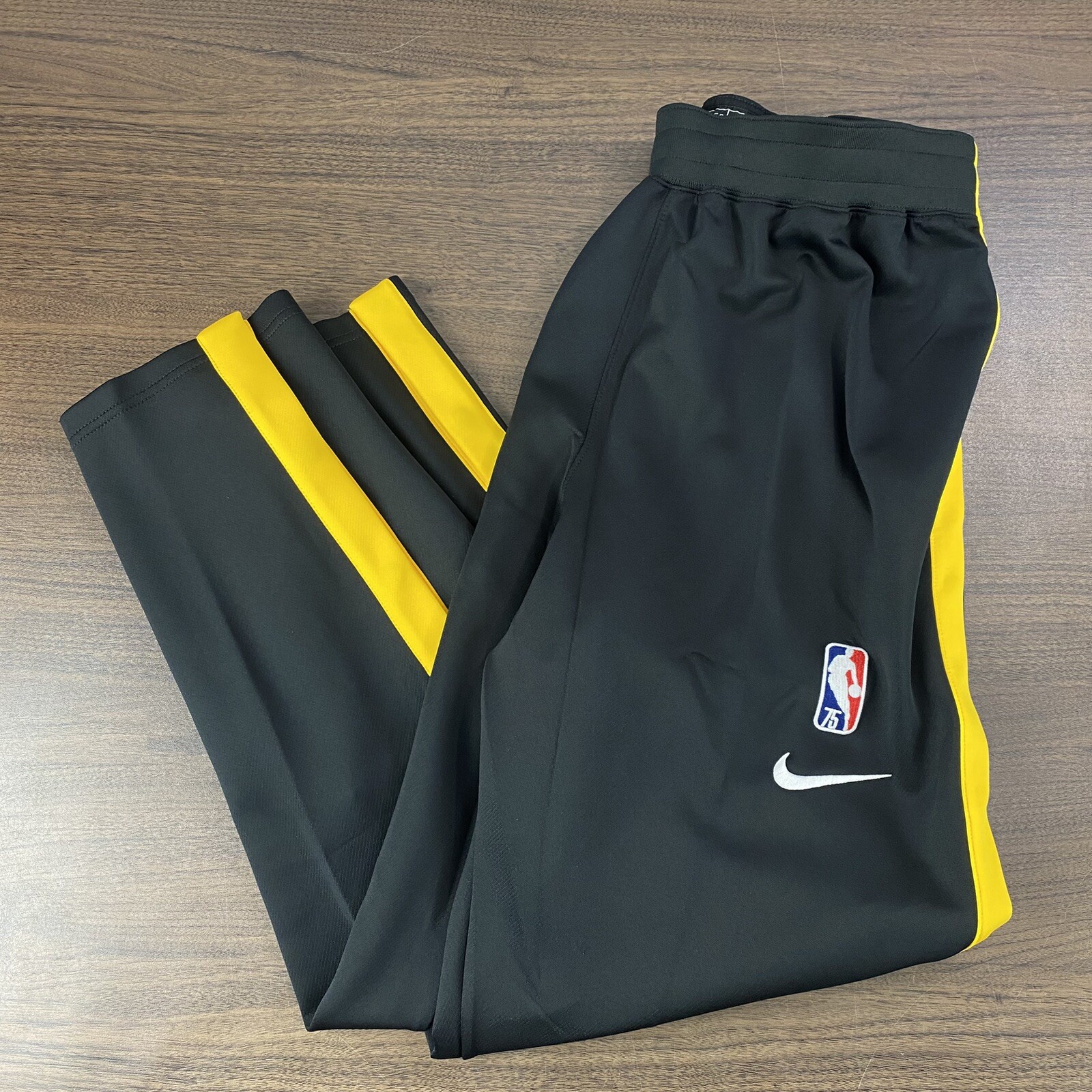 Nike Atlanta Hawks Pants Black Yellow Warm Up Team Issued NBA Men’s Sz ...