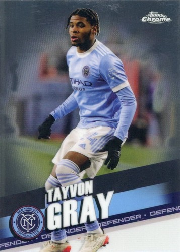 2022 Topps Chrome Soccer MLS Tayvon Gray New York City FC #130 NY | eBay