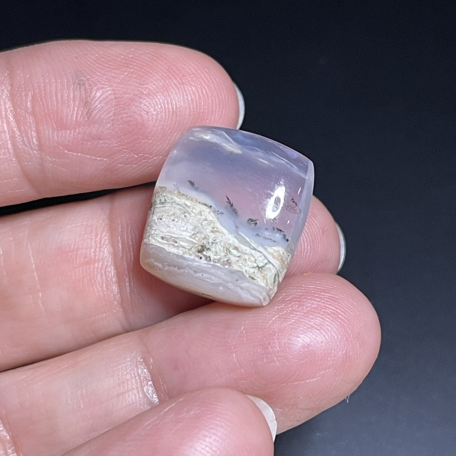 14.4ct1 8x16.5c6.5mm Picture Like Peruvian Opal Smooth Rectangle ...