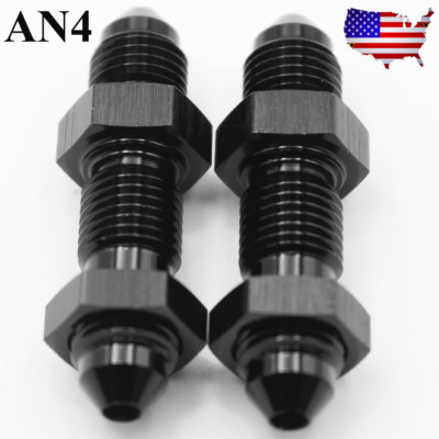 -4 AN Bulkhead Fitting Adapter AN4 Male to Male Straight With Nut ...