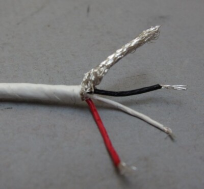 10 feet Shielded Silver Plated Copper PTFE (Teflon) Wire 3 Twisted 26 ...