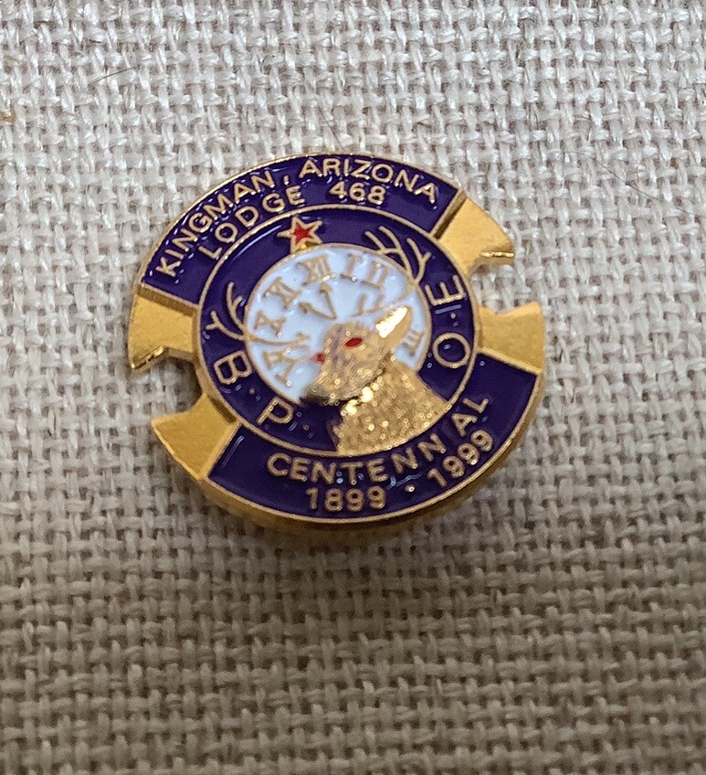BPOE Elks Lodge 468 Kingman Arizona Centennial Hat Lapel Pin Pinback | eBay