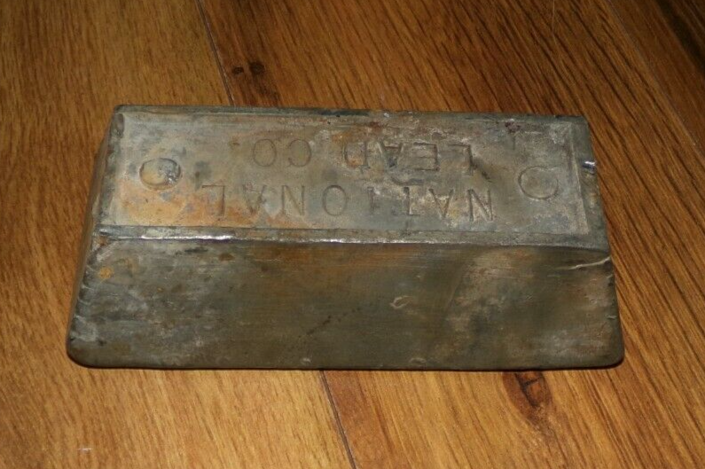 Vintage National Lead Company Lead Bar Ingot Brick 5 Pounds Rare ...