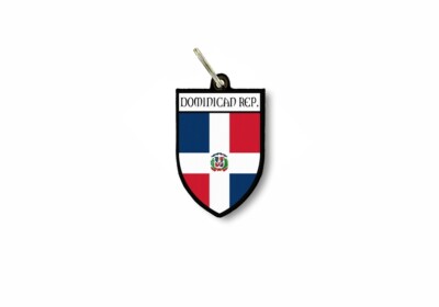 keychain key chain ring flag national souvenir shield dominican ...