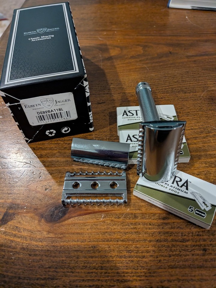 Edwin Jagger DE89 double edge razor and Muhle clone R41 razor head | eBay