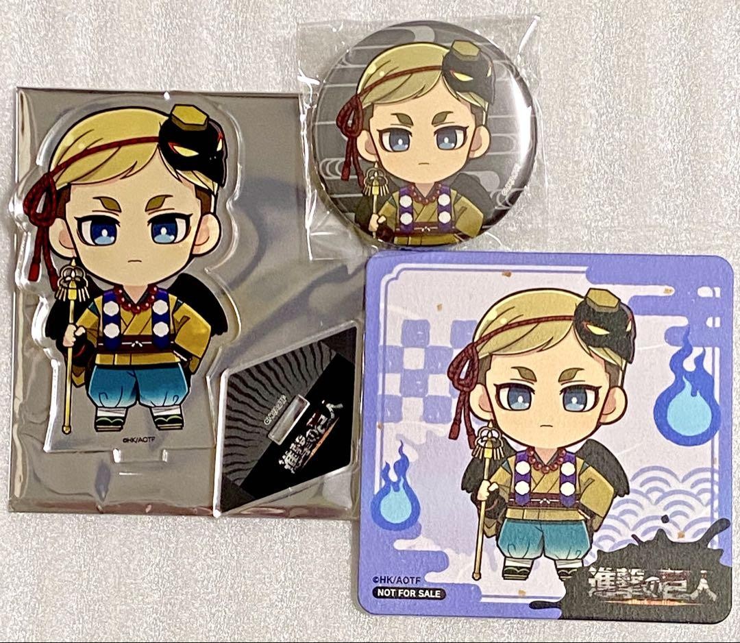 Attack on Titan Princess Cafe Erwin Mini Character Goods 3 items Japan ...