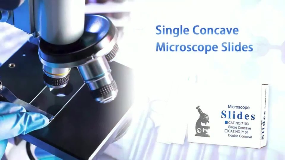 50Pcs Microscope Slides Concave, Single concave Glass Slide for Wet ...