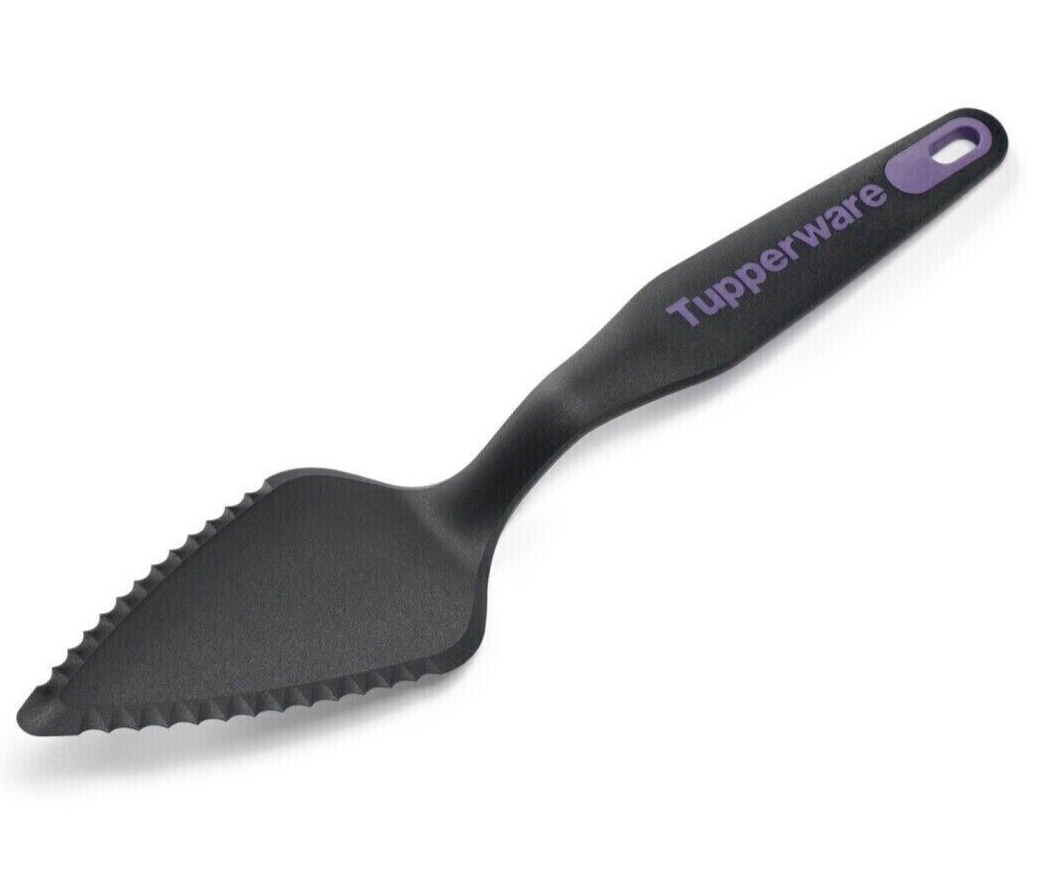 Tupperware Pastry Server Cake Black Non Stick Cookware Safe Cut & Serve ...