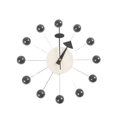 New Designer Antique Mid-Century Modern Atomic Wall Clock Retro Black ...