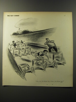 1953 Cartoon by Whitney Darrow, Jr. - No, no, let them lay, Jones, let ...