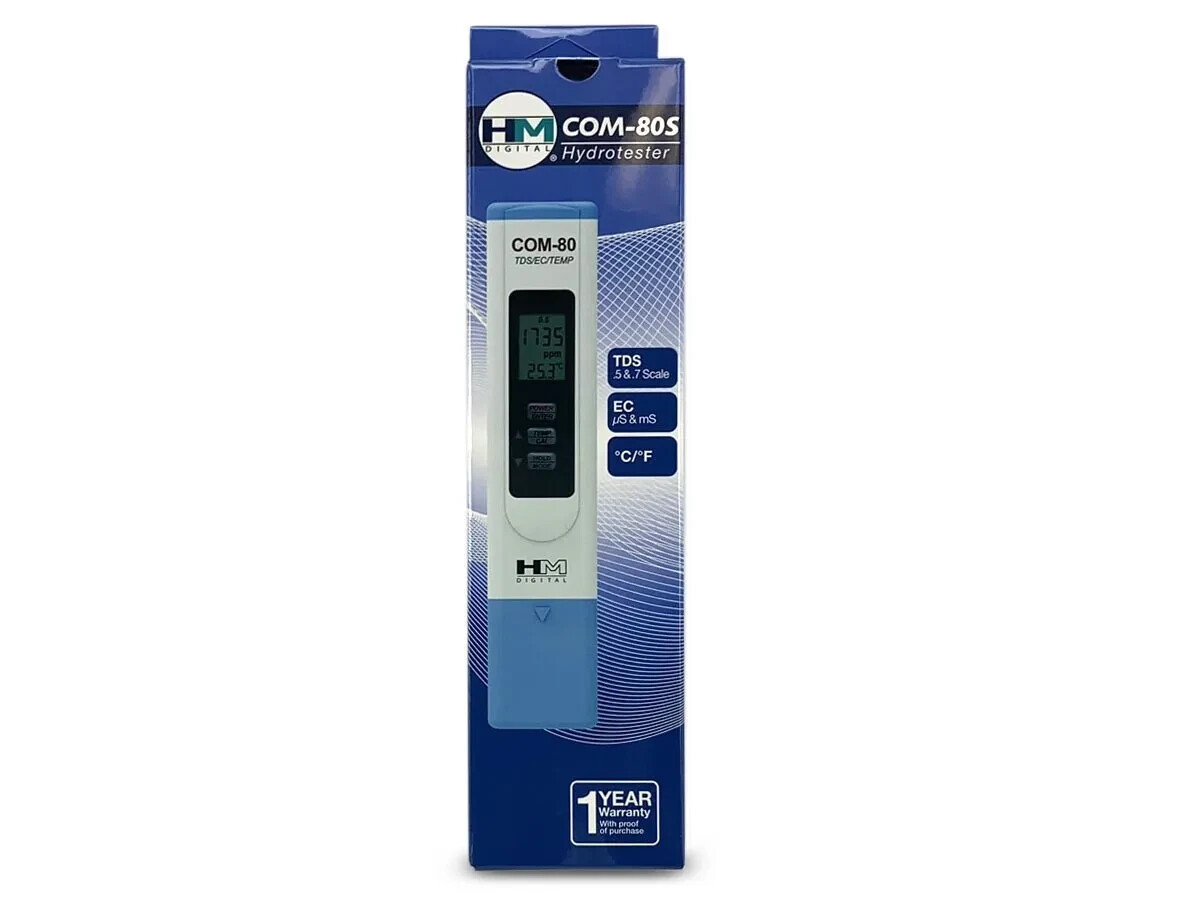 HM Digital COM-80S Hydrotester (TDS/EC/Temperature Combo Meter) - NEW ...