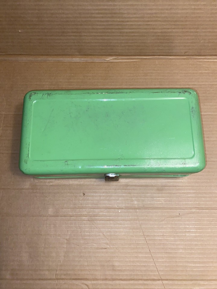 Vintage Lot Of Fishing Tackle Box Old Pal Lures, Wooden Bobbers, Reel ...