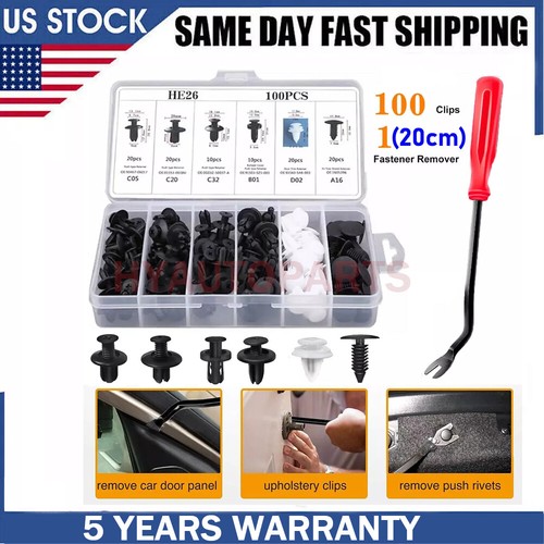 For Jeep 105Pcs Car Bumper Hood Clips Retainer Rivet Fastener Fender ...