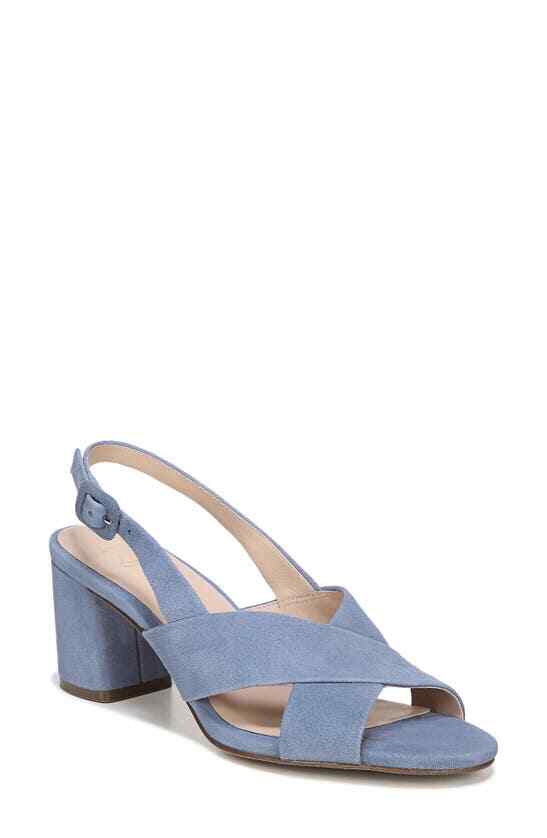 Naturalizer Women's Della, Sky Blue Suede Heeled Sandal, Size 7.5 W | eBay