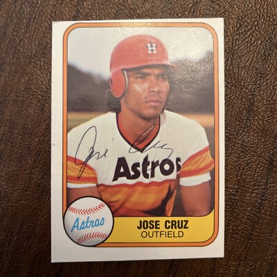 JOSE CRUZ 1981 FLEER AUTOGRAPHED SIGNED AUTO BASEBALL CARD | eBay