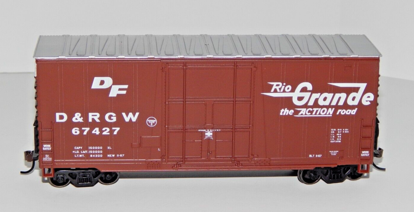 Athearn HO #70845 Rio Grande 40' Hi-Cube Plug-Door Boxcar #7427 RTR NEW ...