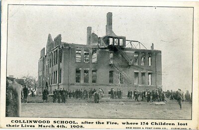 POSTCARD Collinwood OH/Ohio 174 Dead Children 1908 School Fire Disaster ...