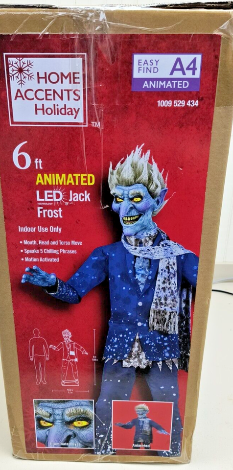 6 ft Animated LED Jack Frost Home Accents Christmas Halloween ...
