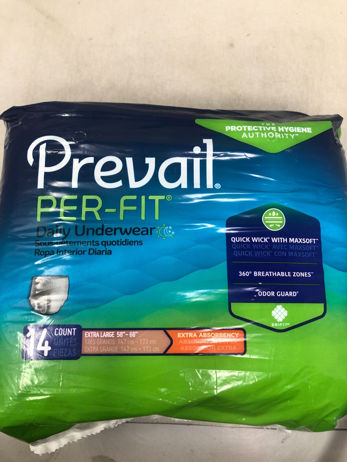 Prevail Per-Fit Protective Underwear - XL, Pack of 14 PF-514 ...