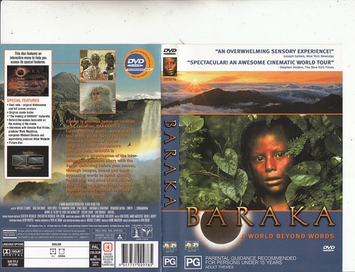 Baraka-A World Beyond Words-Documentary-[88 Minutes]-USA 1992-DVD | eBay