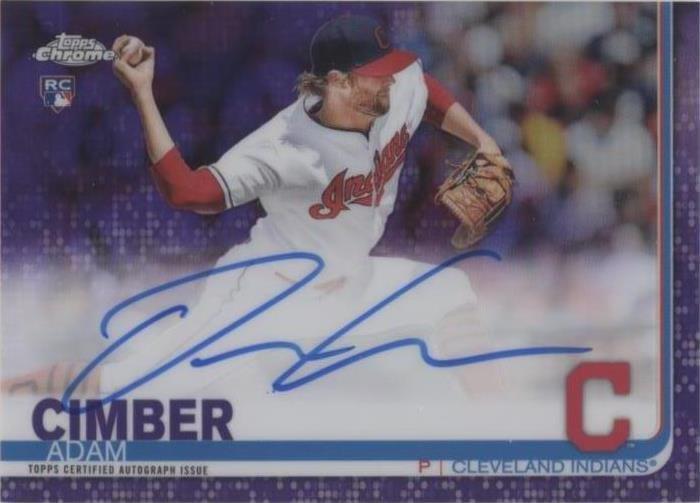 2019 Topps Chrome - Rookie Autographs Adam Cimber #RA-AC Purple ...
