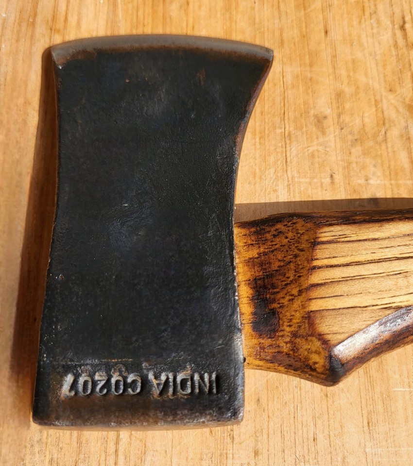 Embossed Camp/Scout Hatchet, Custom Curved Hickory Handle, Single Bit ...