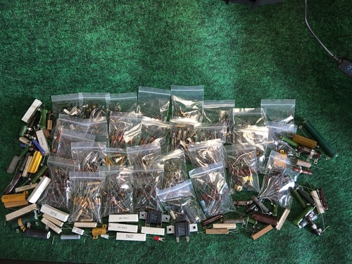 LARGE MIXED LOT OF NEW & USED VINTAGE RESISTORS, MANY TYPES AND ...