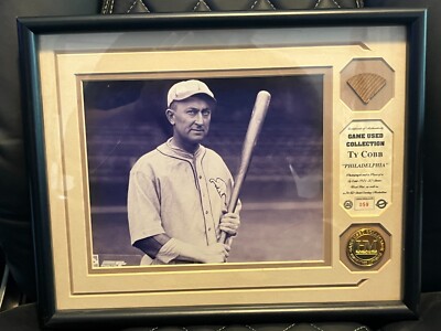 Highland Mint Ty Cobb Framed Photo/ Coin/ Relic Game Bat from 1921-30 ...