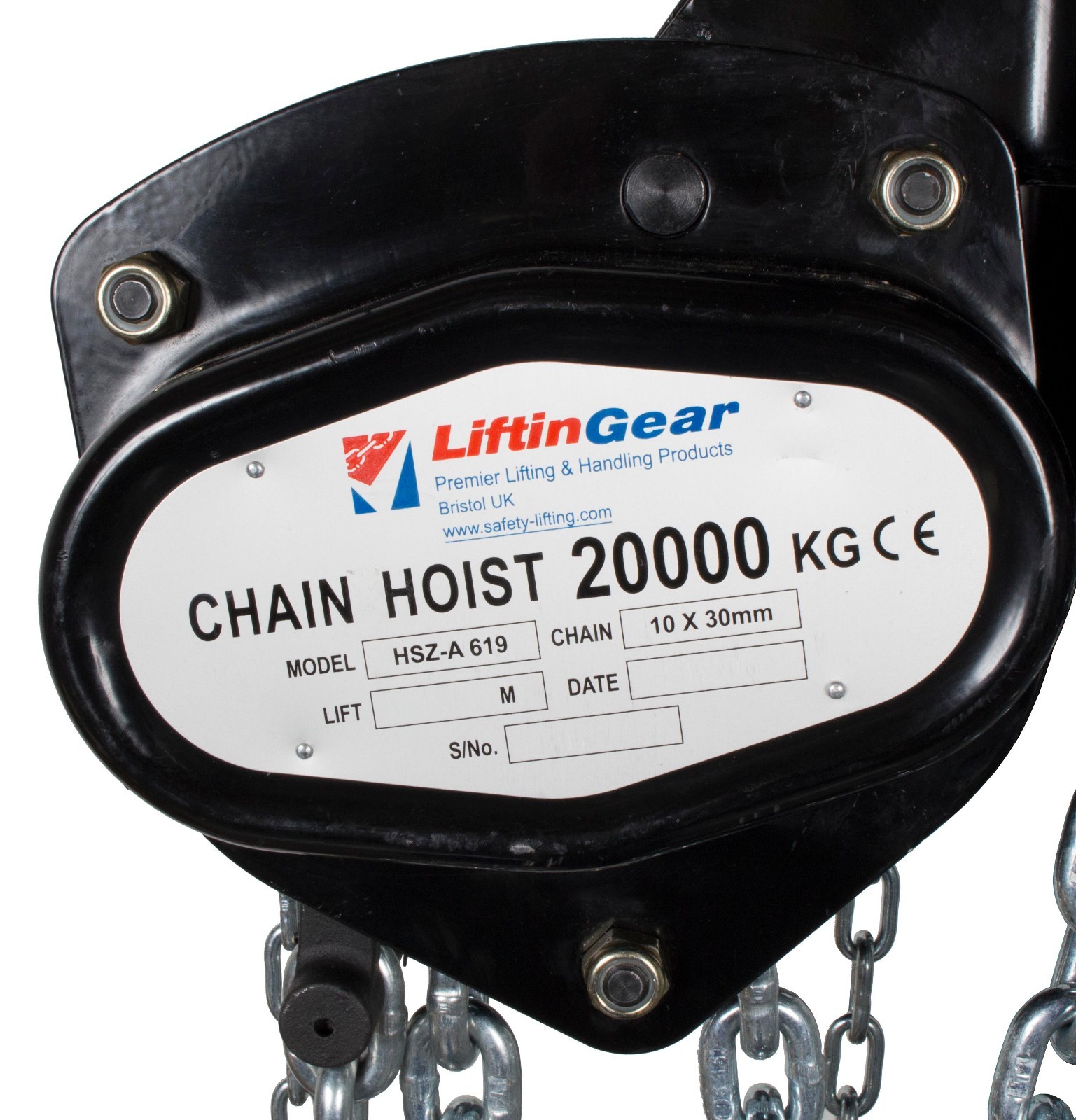 LiftinGear 20 Tonne x 6mtr Chain Block Tackle Manual Hand Lifting ...