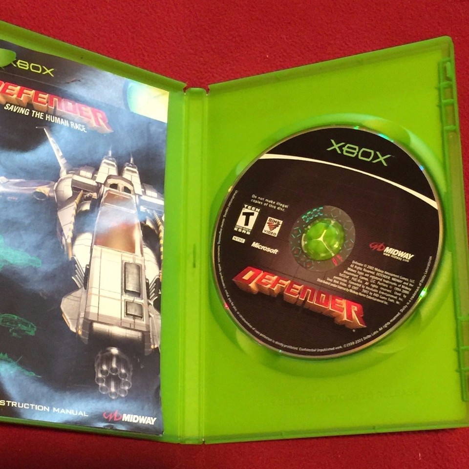 Original Microsoft XBox Video Game Defender Rated T | eBay