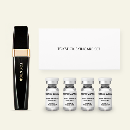 TOKSTICK MTS Device + 4 Ampules Set Microneedle Therapy Self Skin Care ...