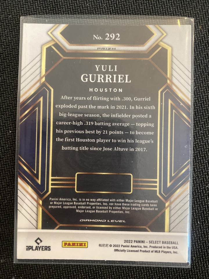 Yuli Gurriel 2022 Select Diamond Level Silver Prizm #292 | eBay