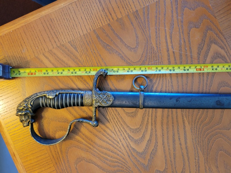 EXCELLENT! Imperial German Etched Lion's Head Quill Point Officer's ...