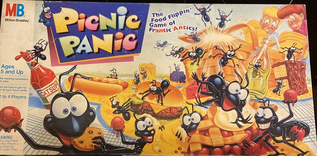 Vintage Milton Bradley RARE Picnic Panic ANT Board Game 99 Complete ...