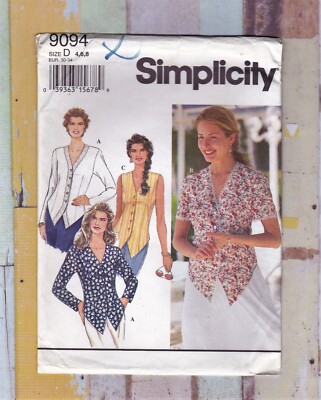 Simplicity Pattern 9094 MISSES TOPS Size D 4-6-8 Uncut (397) | eBay