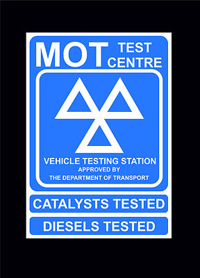 MOT TEST CENTRE sign or sticker vehicle testing station garage car size ...