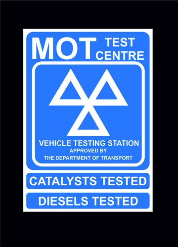 MOT TEST CENTRE sign or sticker vehicle testing station garage car size ...