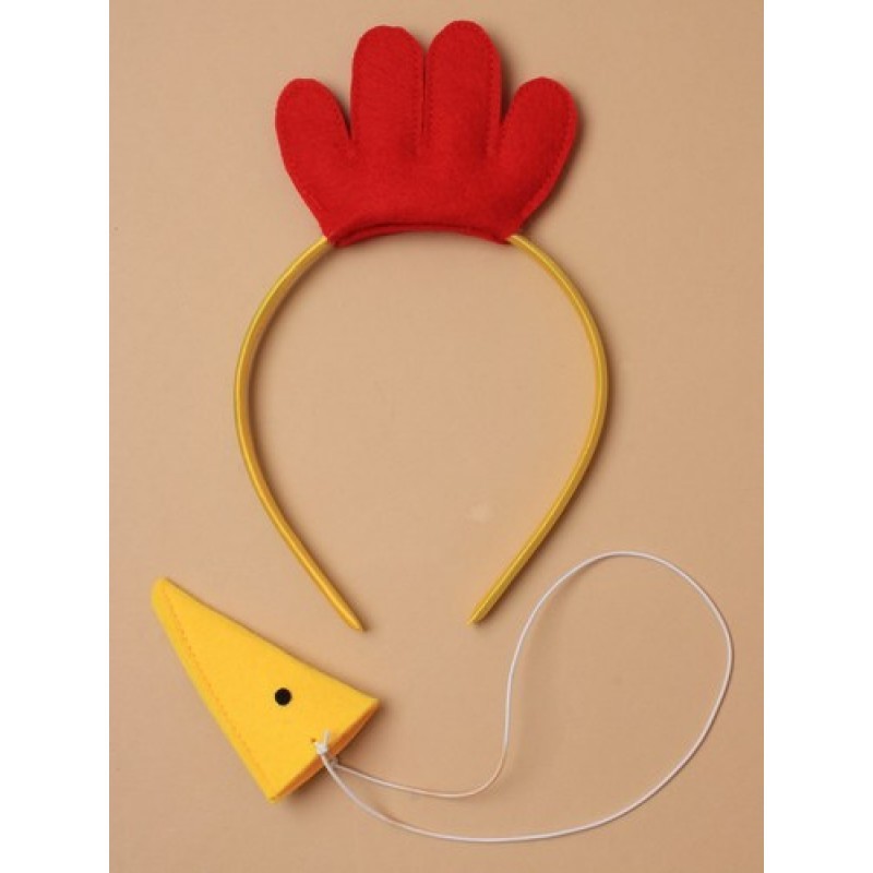 CHICKEN Headband with BEAK Fancy Dress Costume Accessory ONE SIZE FITS ...