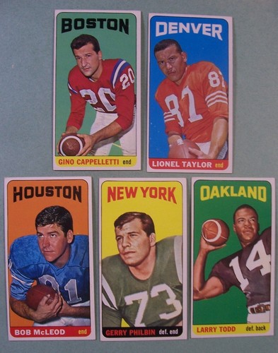 1965 TOPPS FOOTBALL 5 CARD LOT | eBay