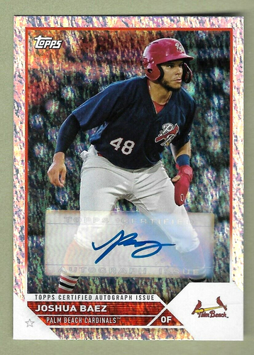 JOSHUA BAEZ 2023 TOPPS PRO DEBUT SILVER SP AUTOGRAPH AUTO ROOKIE RC #'D ...