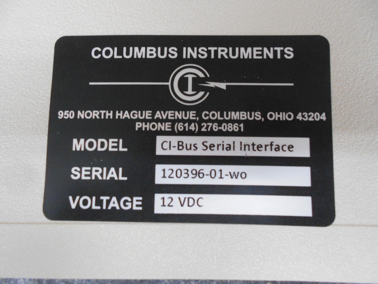 COLUMBUS INSTRUMENTS CI BUS SERIAL INTERFACE 0234 0300 12VDC | eBay