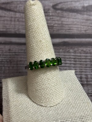 Sterling Silver Chrome Diopside Ring Size 9 FAS | eBay