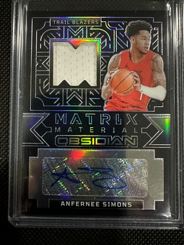 2023-24 Obsidian Anfernee Simons Auto Patch Matrix Electric Etch /75 | eBay
