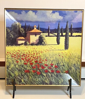 David Short-Summer Brilliance Print On Beveled Tray with Wall Hanger 18 ...