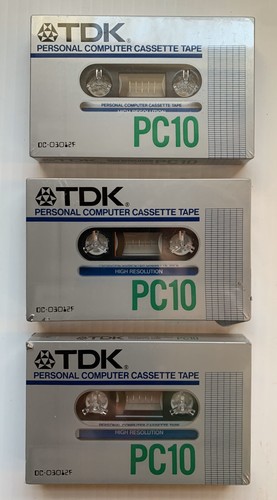 (3) 1983 TDK PC10 TYPE I PERSONAL COMPUTER CASSETTE TAPE LOT 10 MINUTE TAPES NEW | eBay