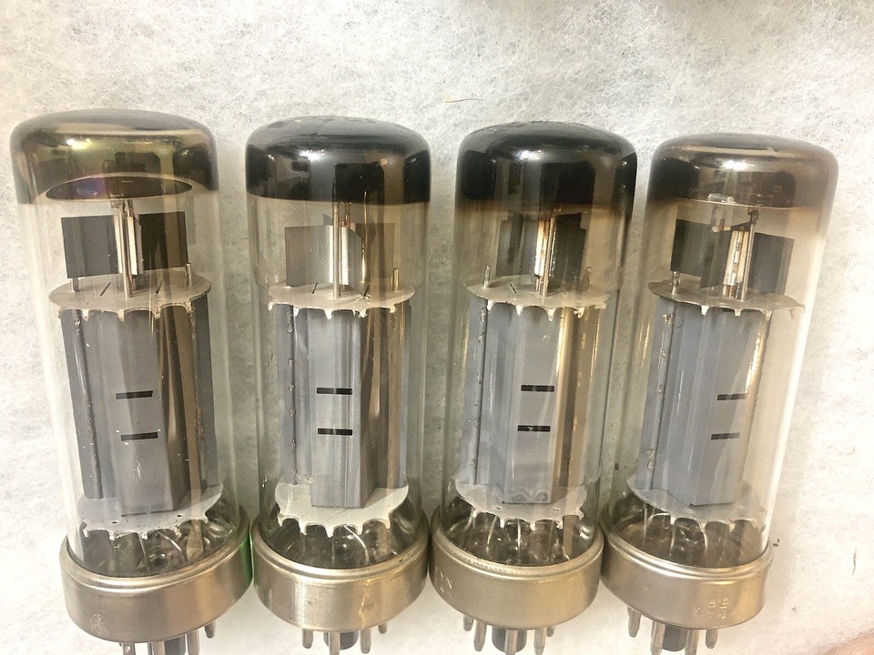 Mullard Philips EL34 6CA7 Metal Base Disc getter, NOS Tested Matched ...