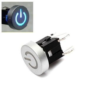 1pc 12V Blue Led Dia 10mm Cap Light Power 12V Momentary Tact Push ...